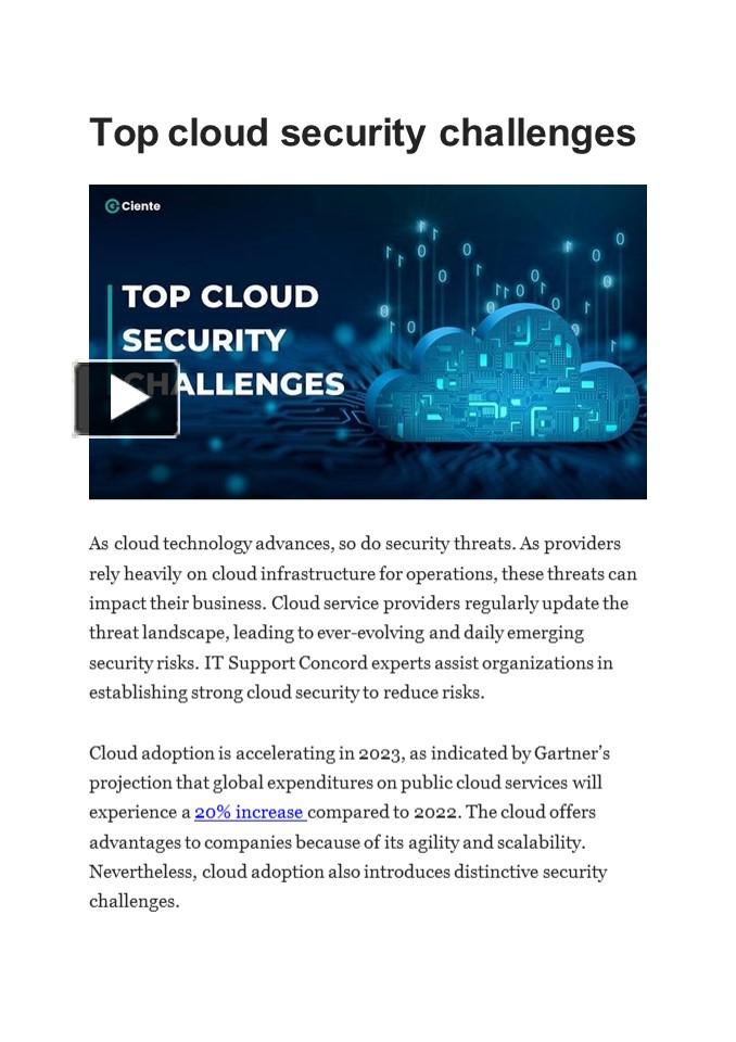 PPT – Top cloud security challenges PowerPoint presentation | free to download - id: 97b2bd-ZjlkZ