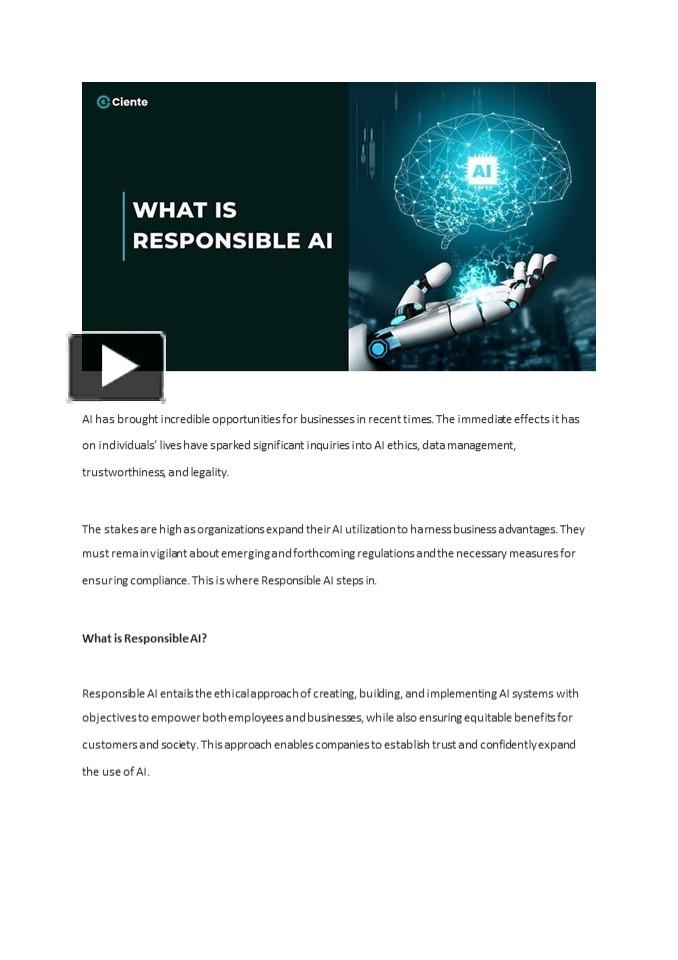 What is Responsible AI presentation | free to download