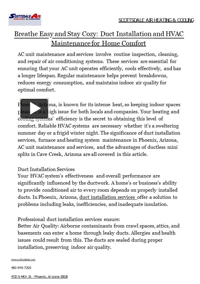 PPT – Breathe Easy and Stay Cozy: Duct Installation and HVAC ...