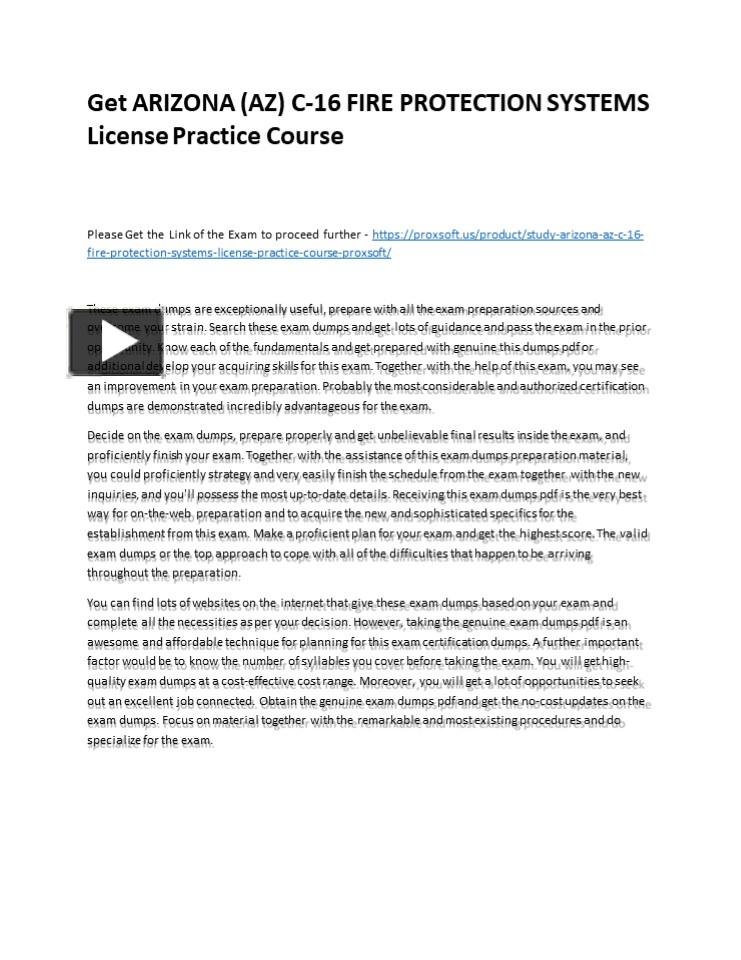 PPT – Get ARIZONA (AZ) C-16 FIRE PROTECTION SYSTEMS License Practice Course PowerPoint ...