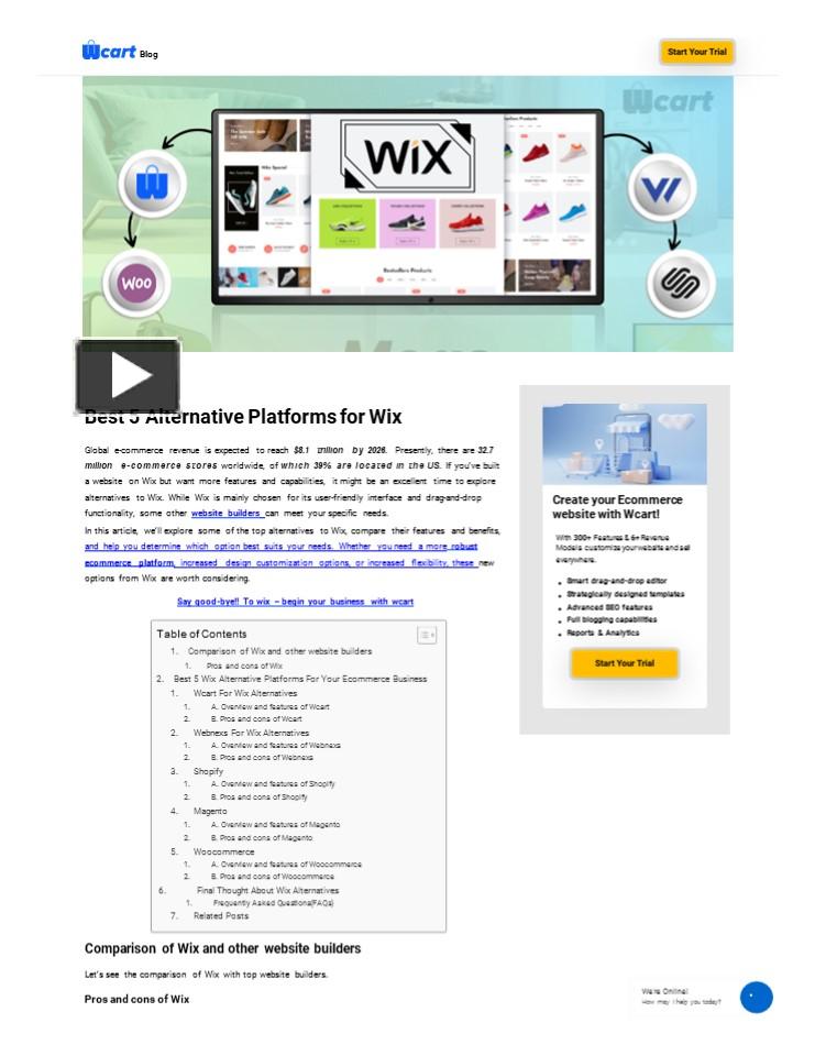 PPT – Best 5 Alternative Platforms for Wix PowerPoint presentation | free to download - id ...