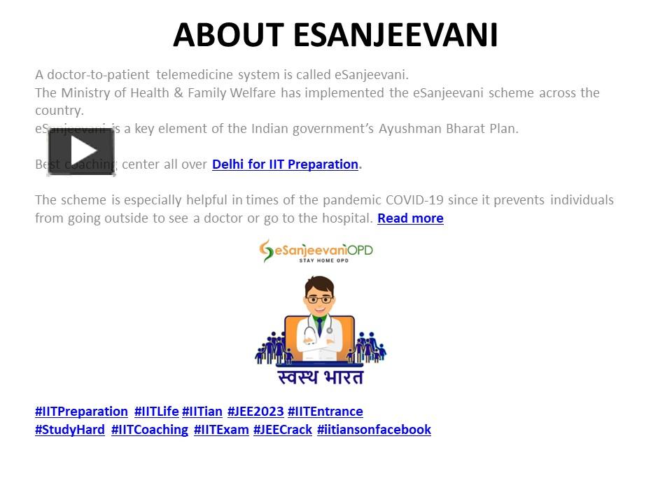 ABOUT ESANJEEVANI presentation | free to download