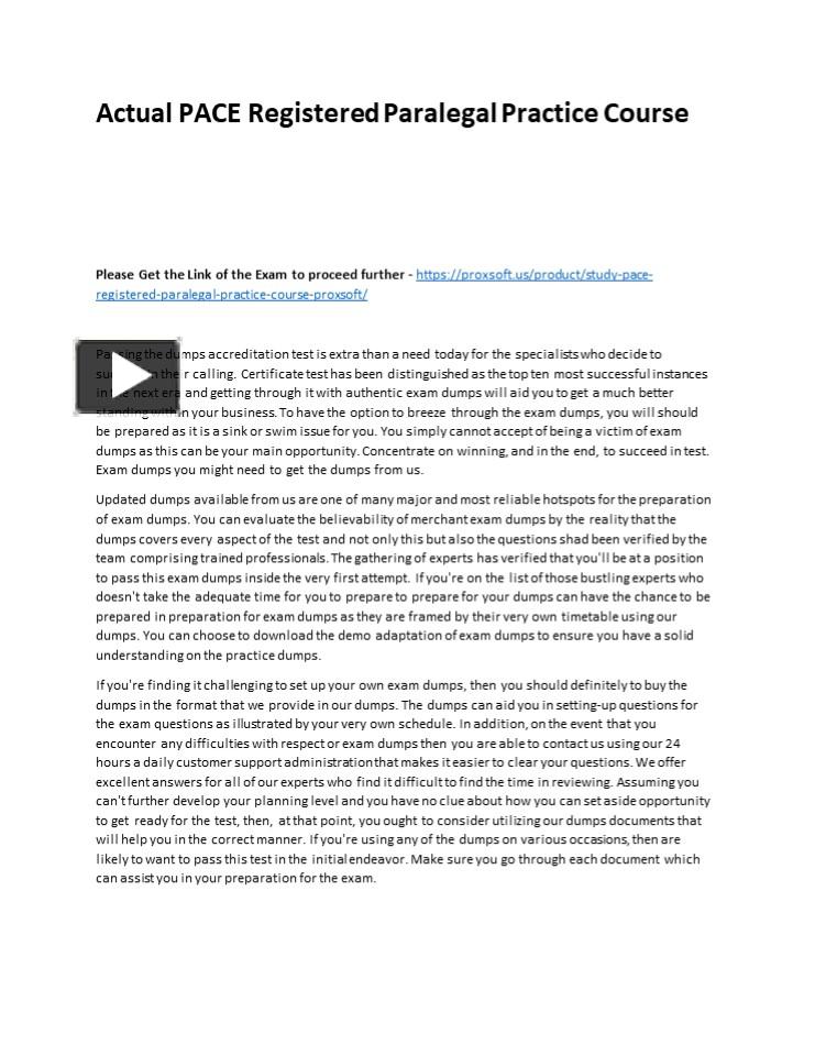 PPT – Actual PACE Registered Paralegal Practice Course PowerPoint presentation | free to ...