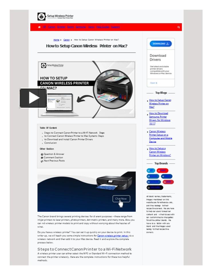 PPT – How to Setup Canon Wireless Printer on Mac? PowerPoint presentation | free to download ...