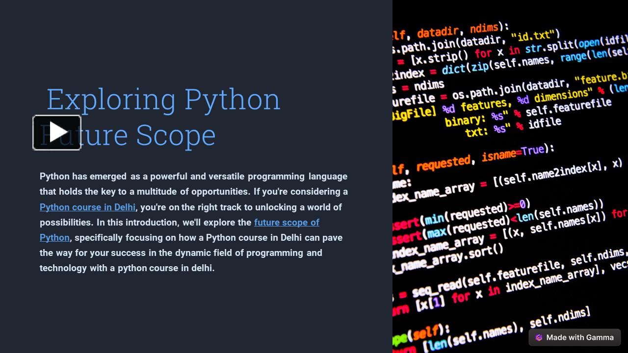 python scope in future presentation | free to download