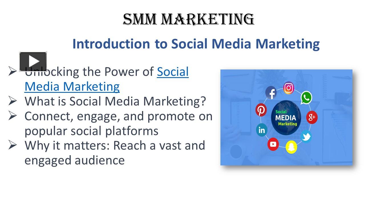 PPT – The power of SMM marketing PowerPoint presentation | free to download - id: 97c0a6-MTQxM