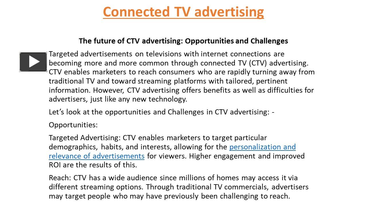PPT – Connected TV advertising (5) PowerPoint presentation | free to download - id: 97c261-ZmNlN