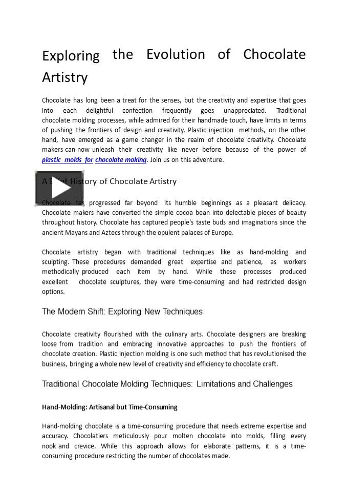 PPT – Exploring the Evolution of Chocolate Artistry PowerPoint ...