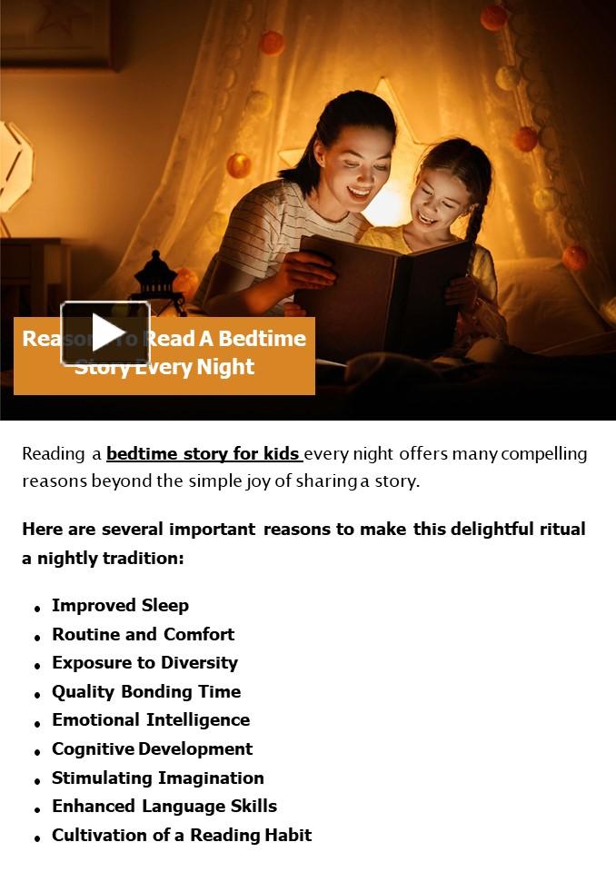 PPT – Reasons To Read A Bedtime Story Every Night PowerPoint presentation | free to download ...