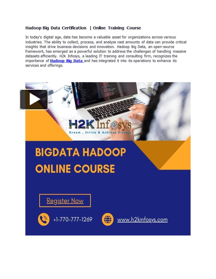 PPT – Hadoop Big Data Certification | Online Training Course PowerPoint presentation | free to ...
