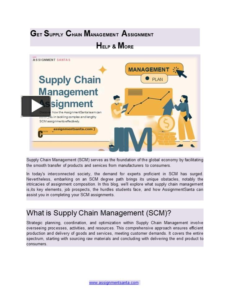 PPT – Get Supply Chain Management Assignment Help & More PowerPoint presentation | free to ...
