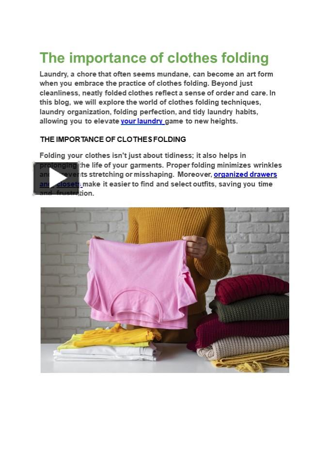 The importance of clothes folding presentation | free to download