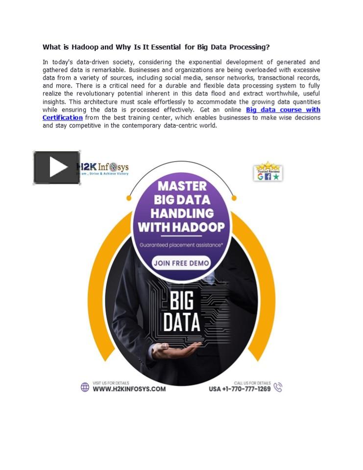 Ppt What Is Hadoop And Why Is It Essential For Big Data Processing