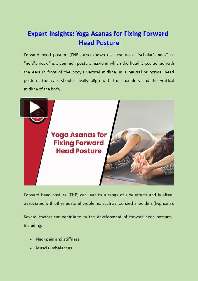 PPT – Yoga Asanas for Fixing Forward Head Posture (1) PowerPoint presentation | free to download ...
