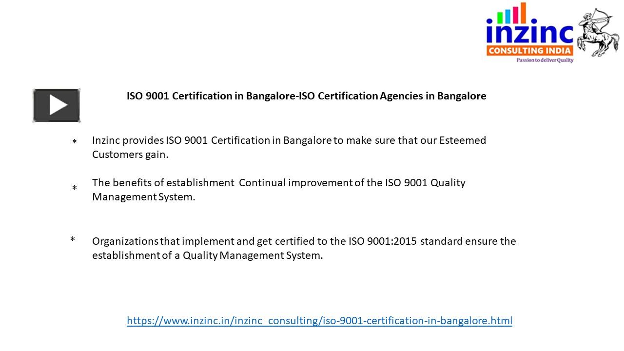 PPT – ISO 9001 Certification in Bangalore-ISO Certification Agencies in Bangalore PowerPoint ...