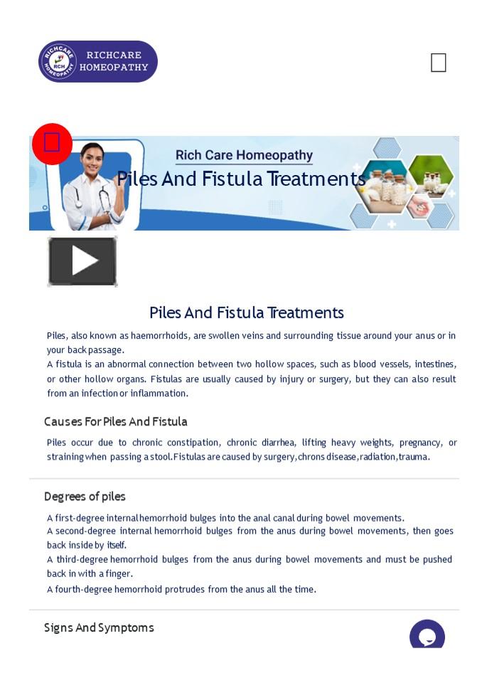 PPT – Homeopathic Treatments & Medicine for Piles & Fistula PowerPoint presentation | free to ...