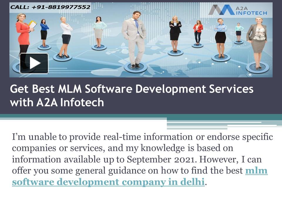 PPT – Get Best MLM Software Development Services with A2A Infotech PowerPoint presentation ...