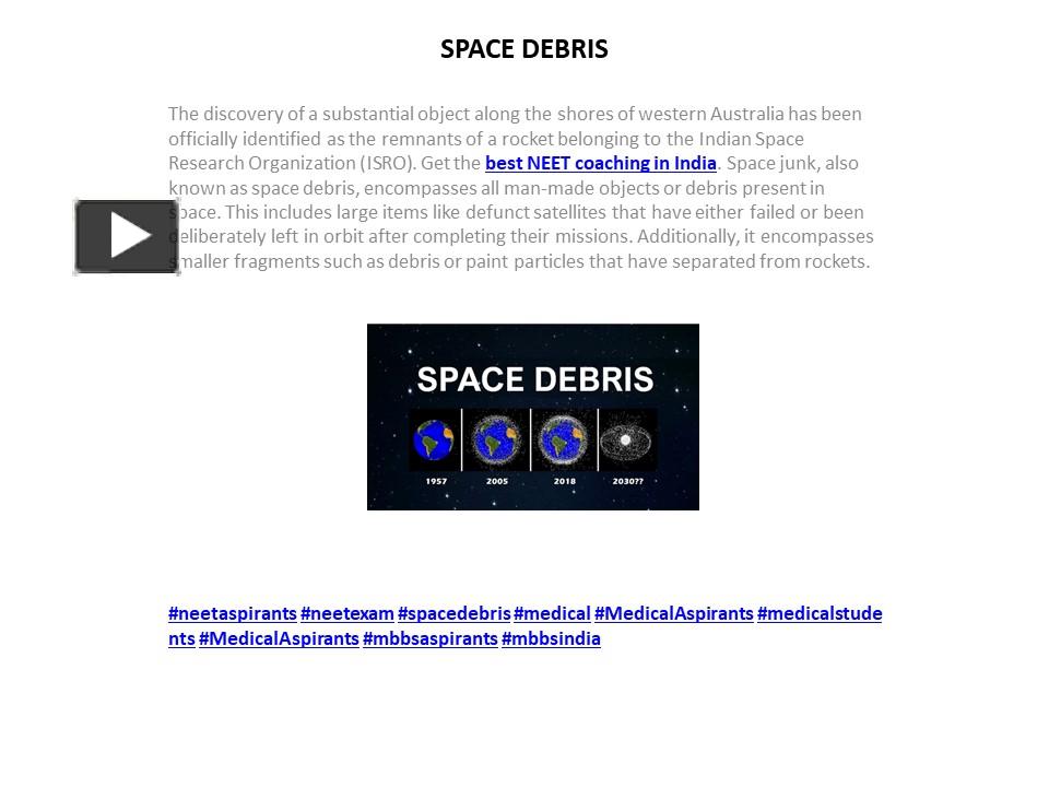 SPACE DEBRIS presentation | free to download