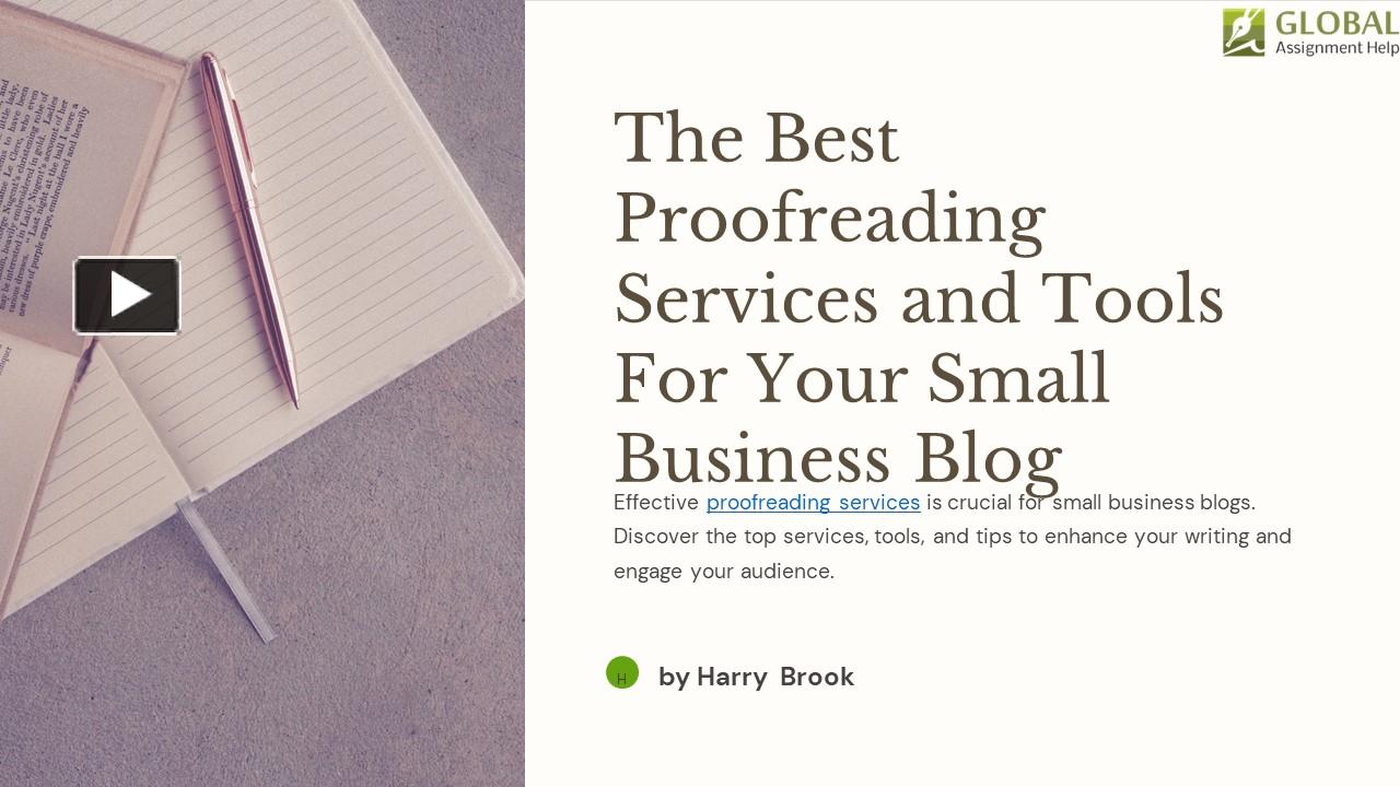 PPT – The Best Proofreading Services and Tools For Your Small Business Blog PowerPoint ...