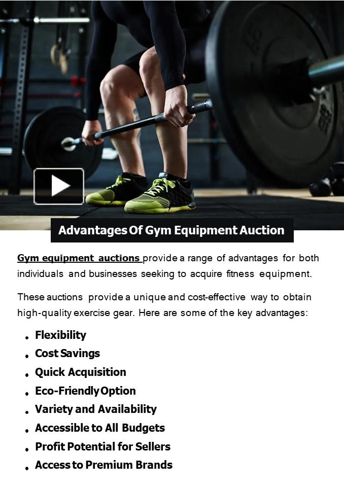 PPT – Advantages Of Gym Equipment Auction PowerPoint presentation | free to download - id ...