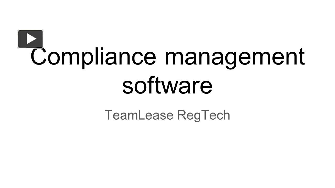 PPT – compliance management software for you PowerPoint presentation | free to download - id ...