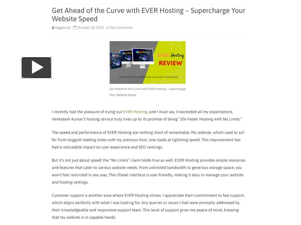 PPT – Get Ahead of the Curve with EVER Hosting - Supercharge Your ...