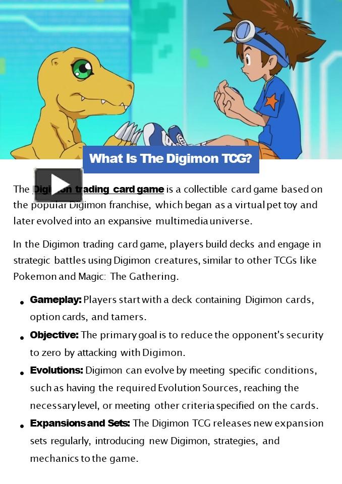 PPT – What Is The Digimon TCG? PowerPoint presentation | free to download - id: 97dd93-MDFiM
