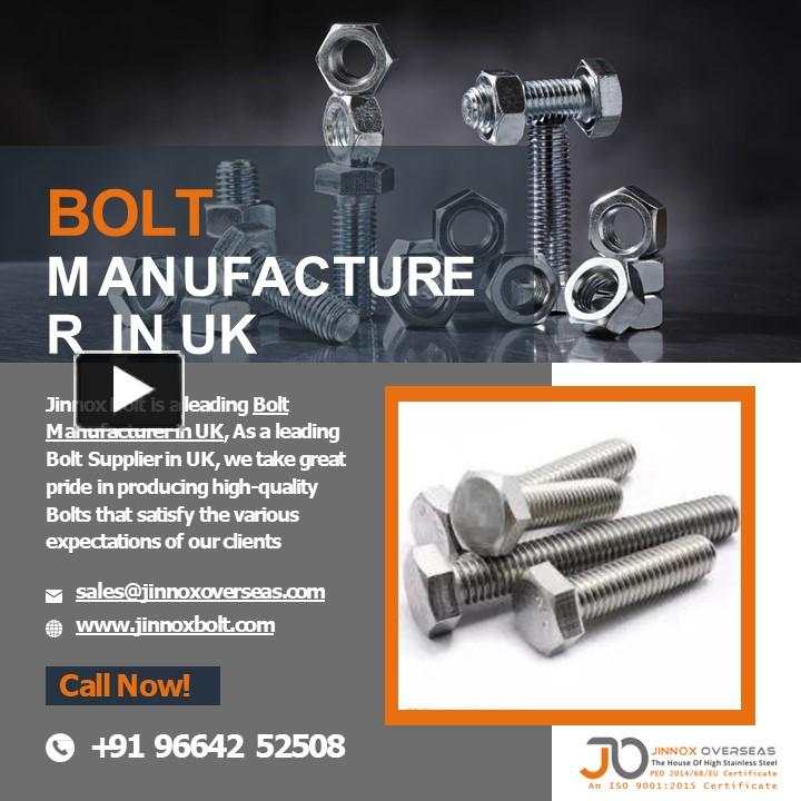 PPT – Bolts in UK | Bolts in Australia | Bolts in USA | Bolts in Qatar - Jinnox Bolt PowerPoint ...