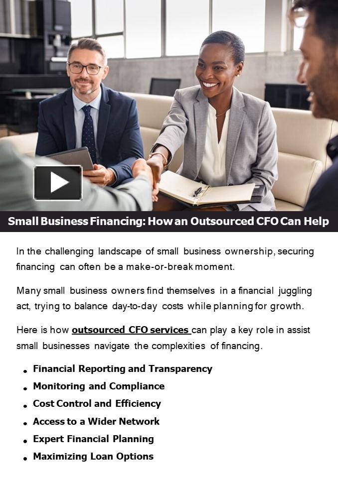 PPT – Small Business Financing: How an Outsourced CFO Can Help PowerPoint presentation | free to ...