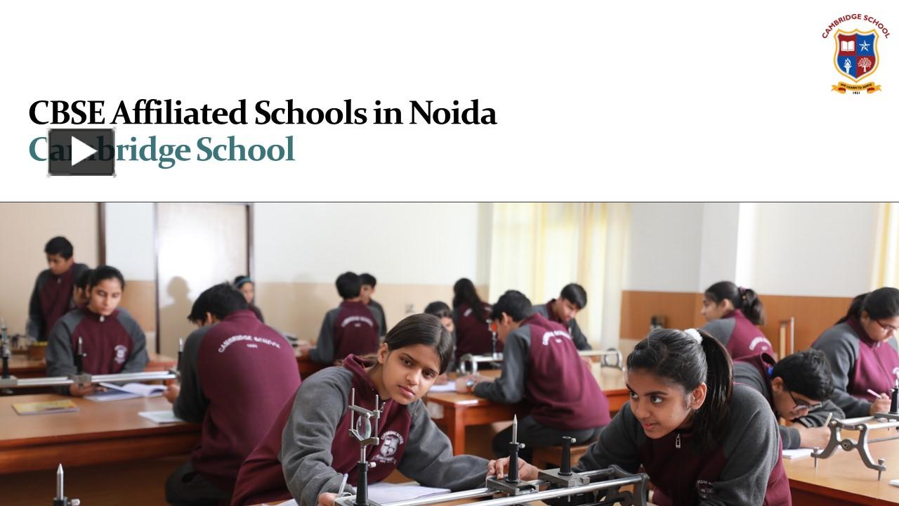 CBSE Affiliated Schools in Noida (5) presentation | free to download
