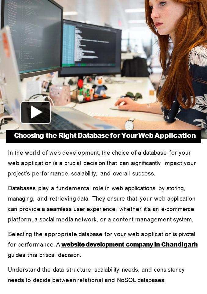 Ppt Choosing The Right Database For Your Web Application Powerpoint