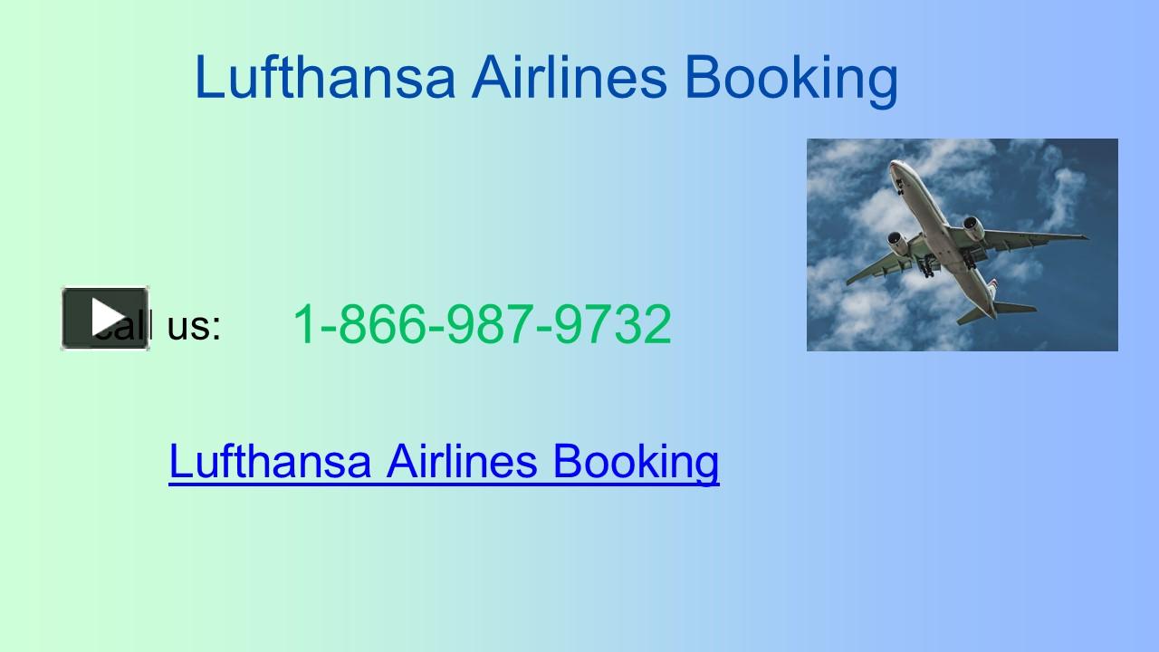 Lufthansa Airlines Booking presentation | free to download