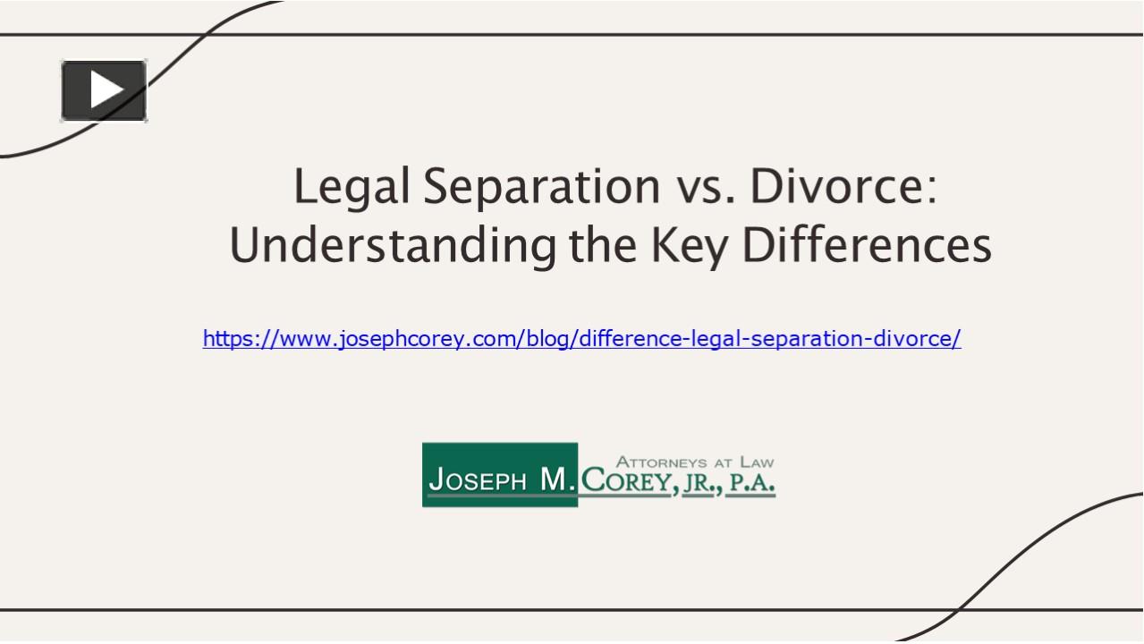 Legal Separation vs. Divorce | What's the difference? presentation | free to download