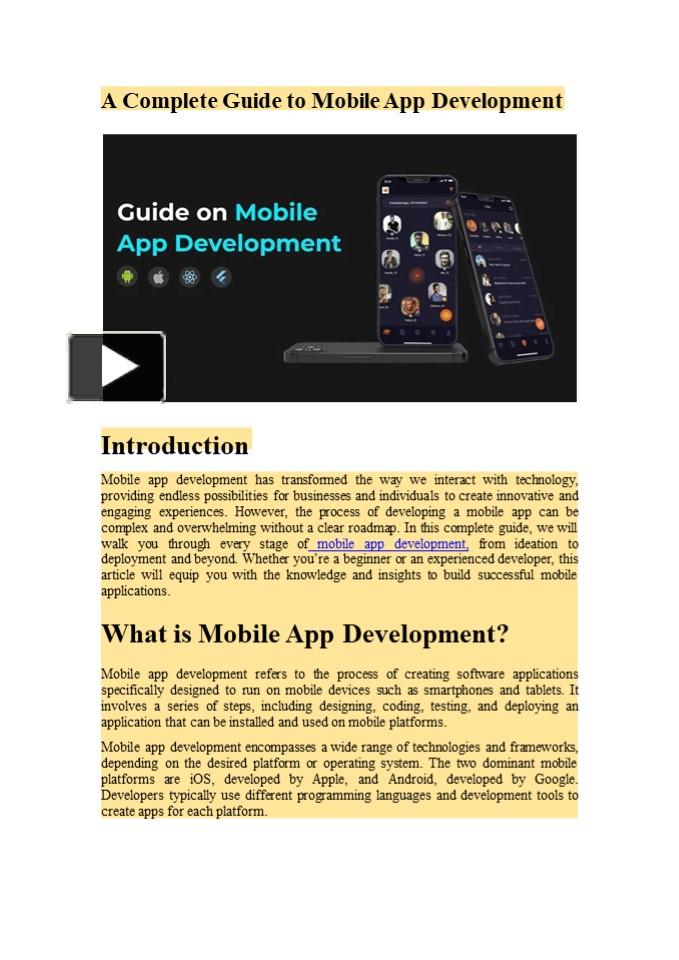 Everything You Need to Know About Mobile App Development presentation | free to download