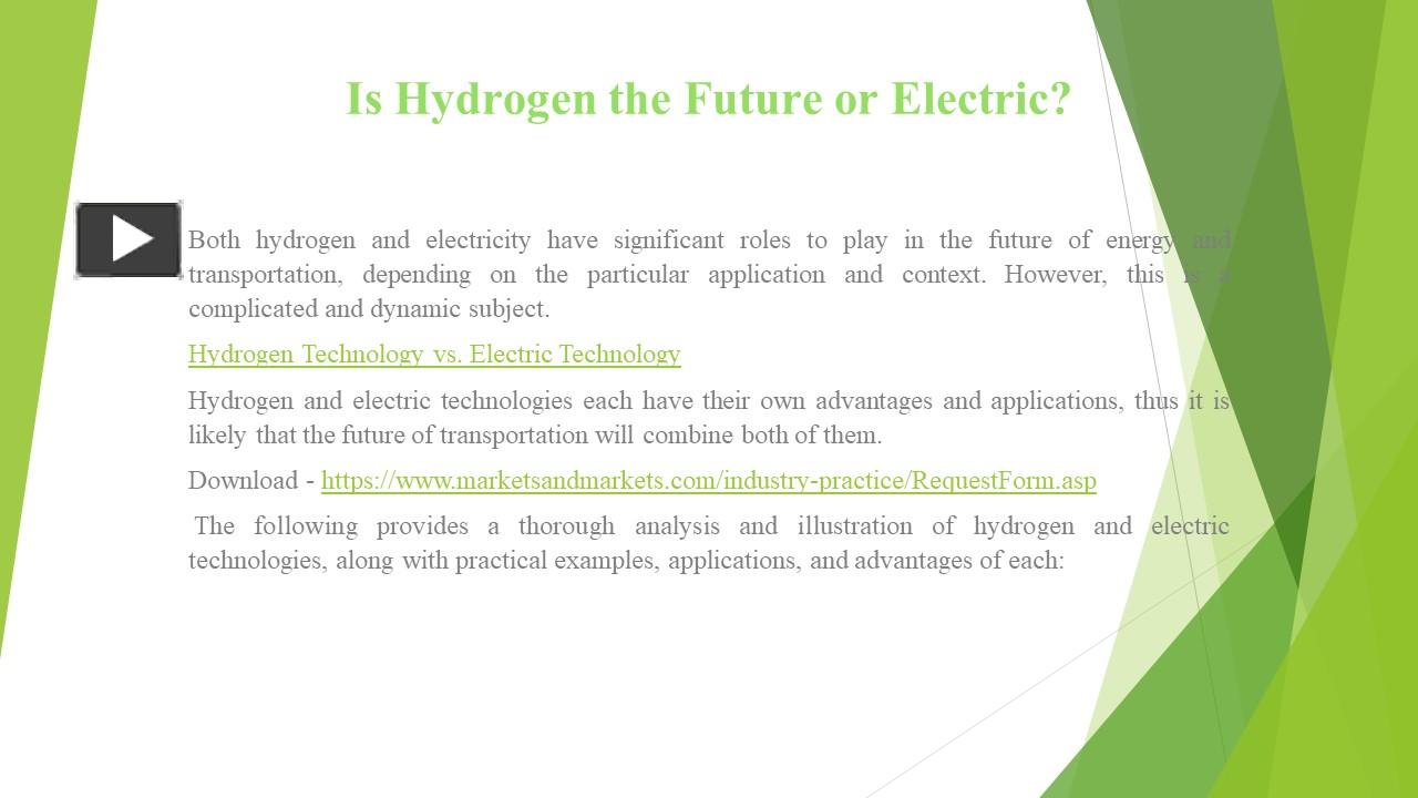 Is Hydrogen the Future or Electric? presentation | free to download