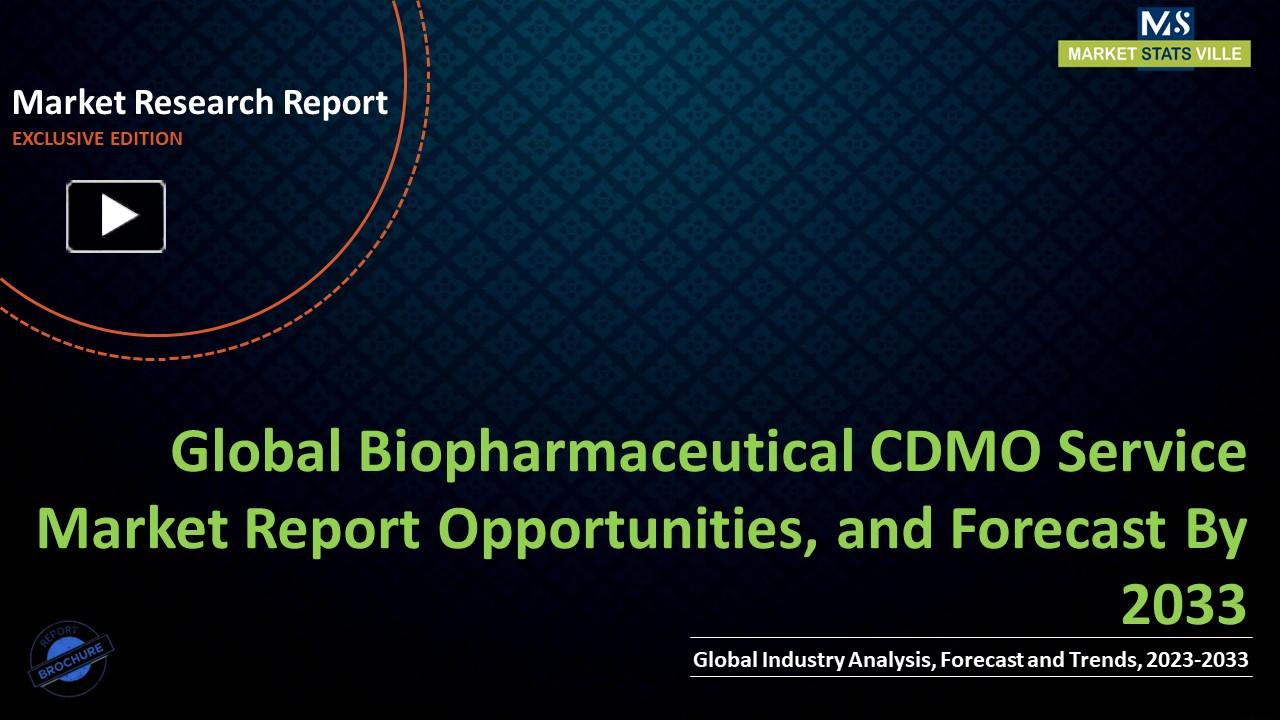 Biopharmaceutical CDMO Service Market Report Opportunities, and Forecast By 2033 presentation ...