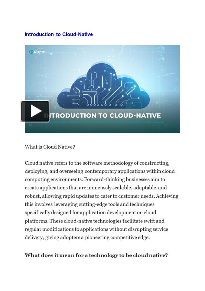 Introduction to Cloud-Native presentation | free to download
