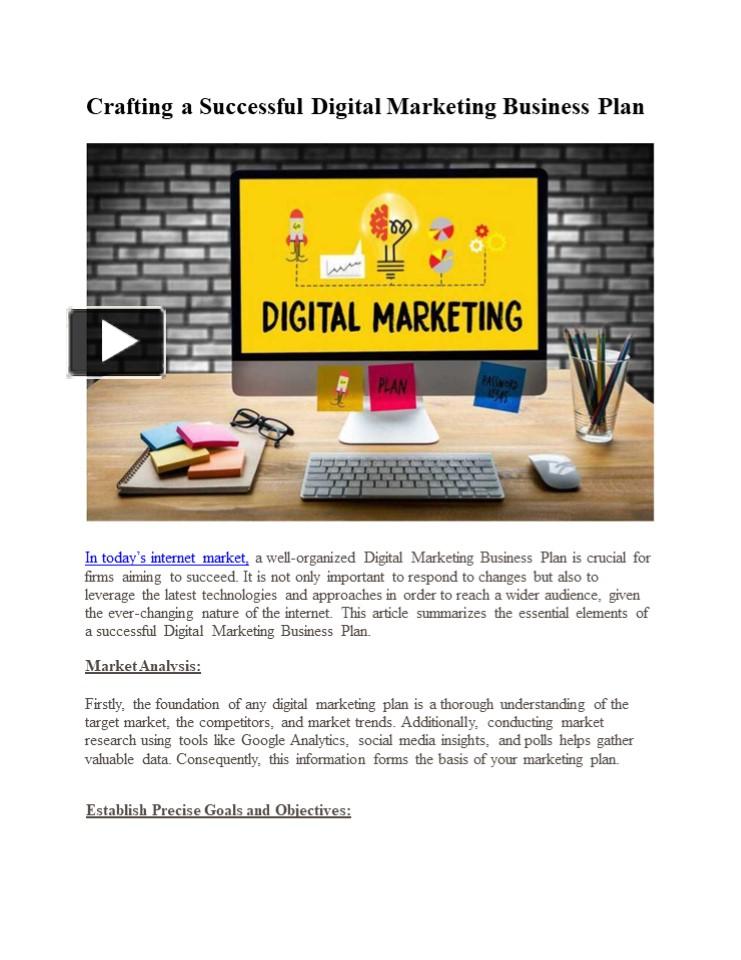 PPT – Crafting a Successful Digital Marketing Business Plan PowerPoint presentation | free to ...