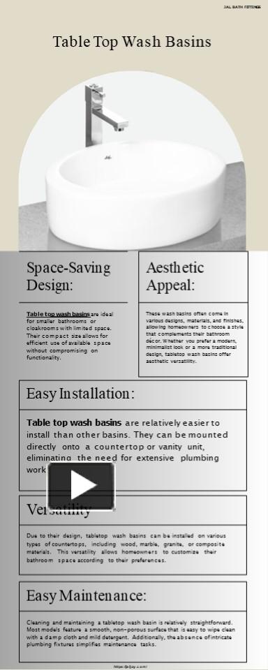 PPT – Benefits Of Table Top Wash Basins - Jal Bath Fittings PowerPoint presentation | free to ...