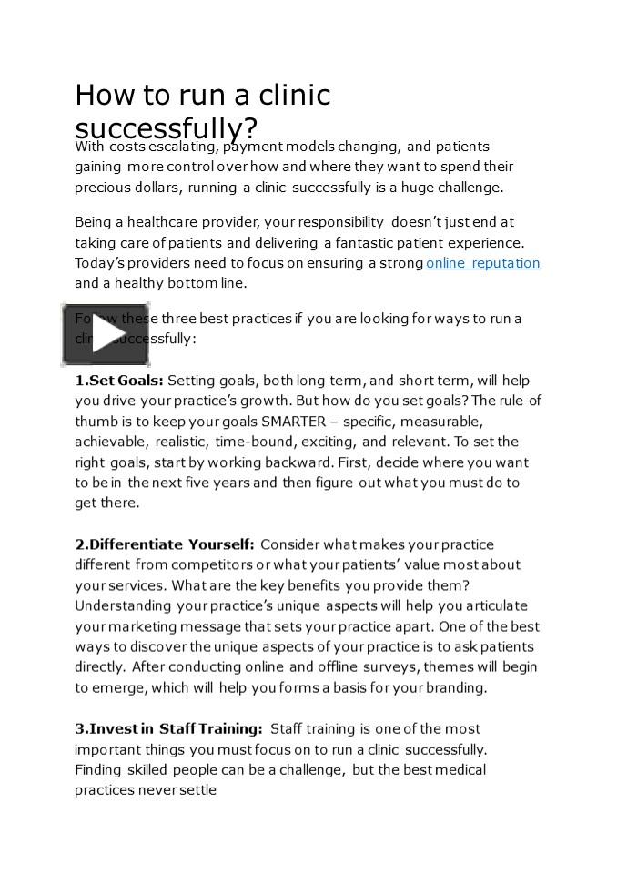 PPT – How To Run a Clinic Successfully? – Practice Builders PowerPoint presentation | free to ...