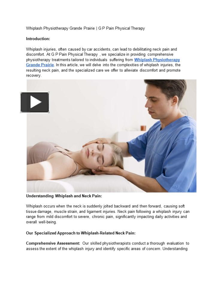 PPT – Whiplash Physiotherapy Grande Prairie | G P Pain Physical Therapy PowerPoint presentation ...
