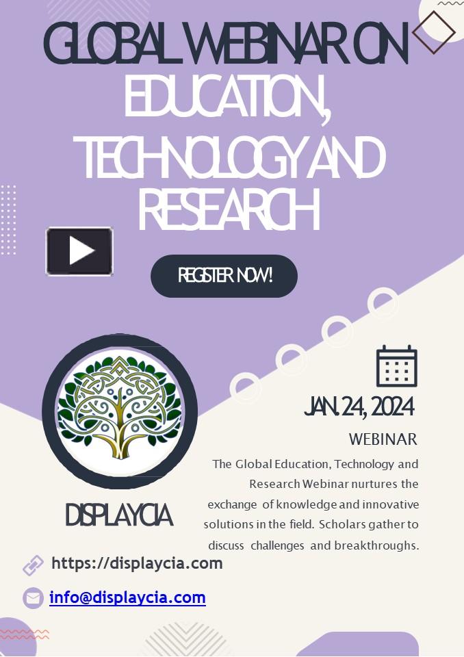 Global Webinar on Education, Technology and Research presentation | free to download