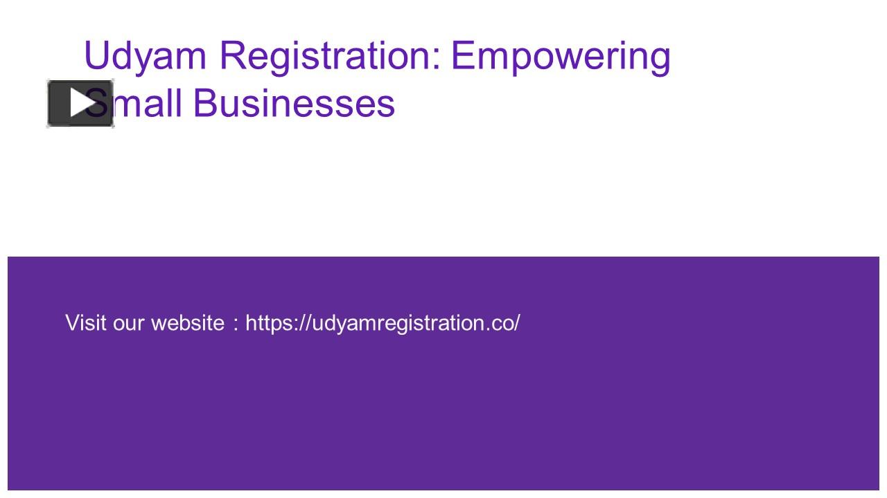 PPT – Udyam Registration: Empowering Small Businesses PowerPoint presentation | free to download ...