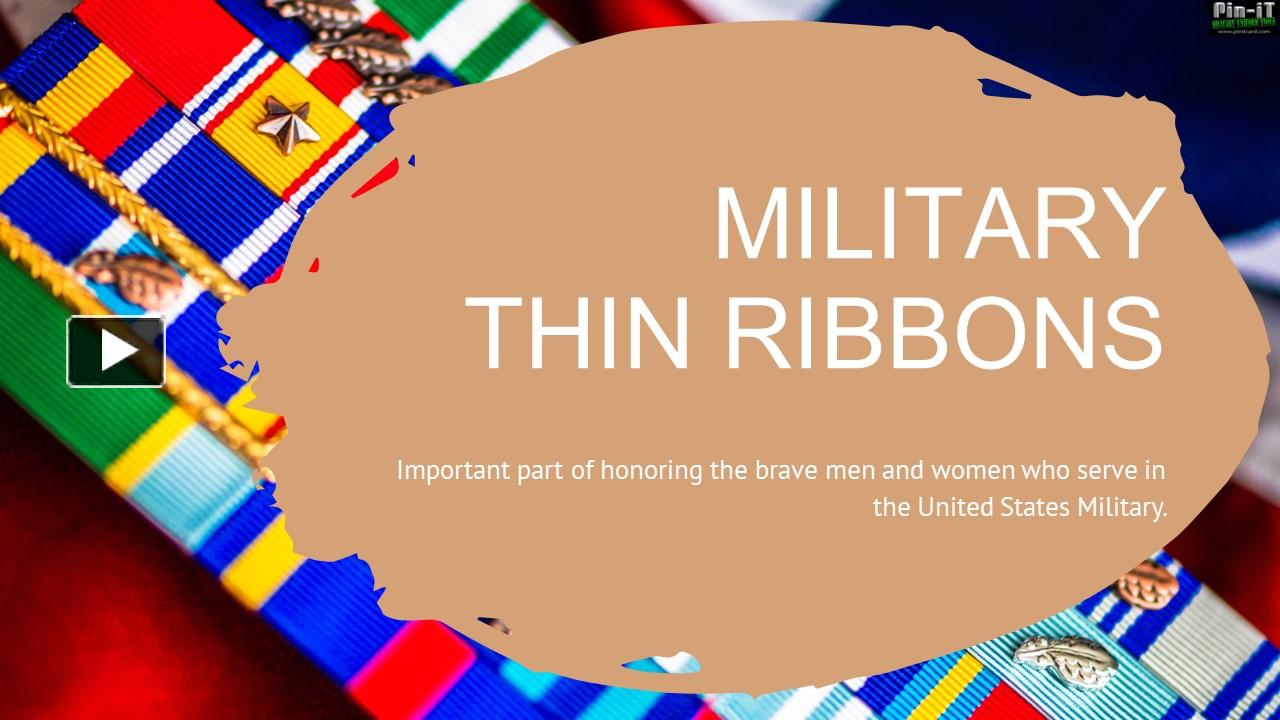 PPT – Military Thin Ribbons PowerPoint presentation | free to download - id: 97ff5e-OTAzZ