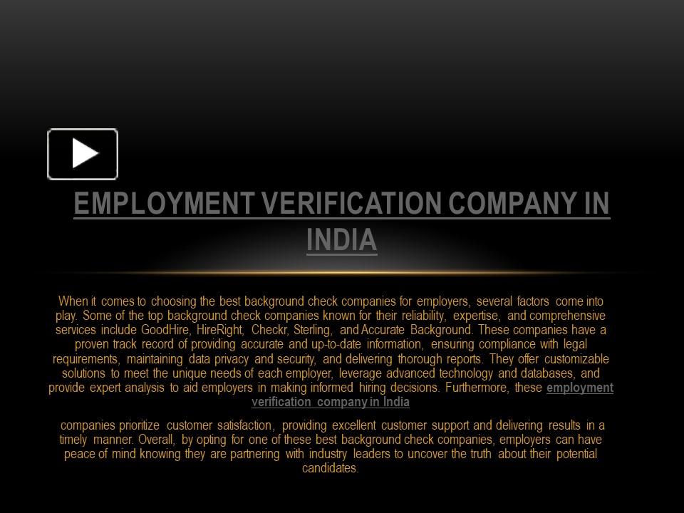PPT – Background check companies PowerPoint presentation | free to ...