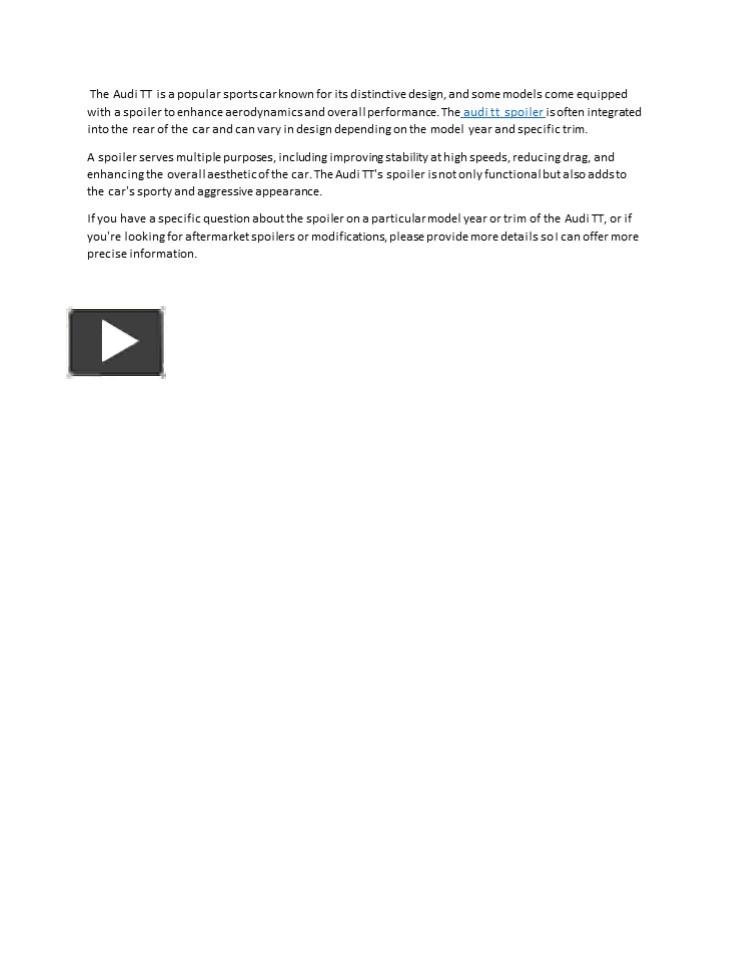 PPT – audi tt spoiler.pptx PowerPoint presentation | free to download - id: 980491-MGJkO