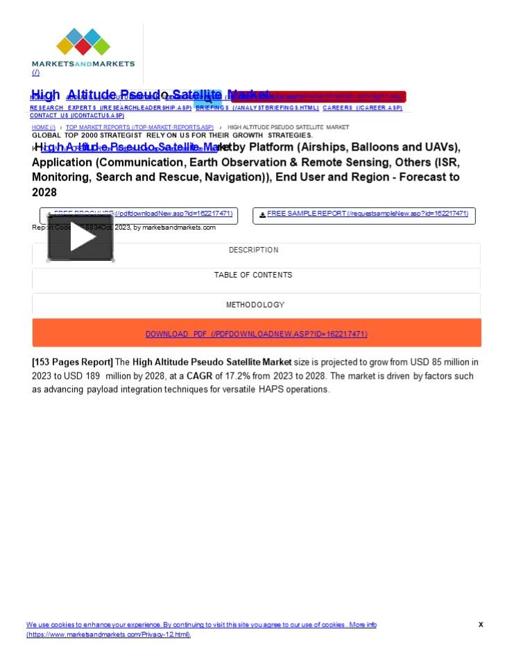 PPT – High Altitude Pseudo Satellite Market Size, Share, Revenue Trends and Growth Analysis 2028 ...