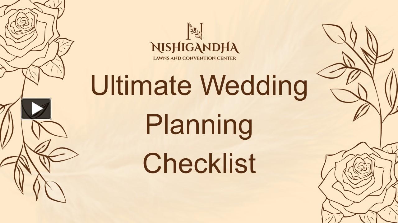 Ultimate Wedding Planning Checklist: Your Roadmap to the Perfect Day presentation | free to download