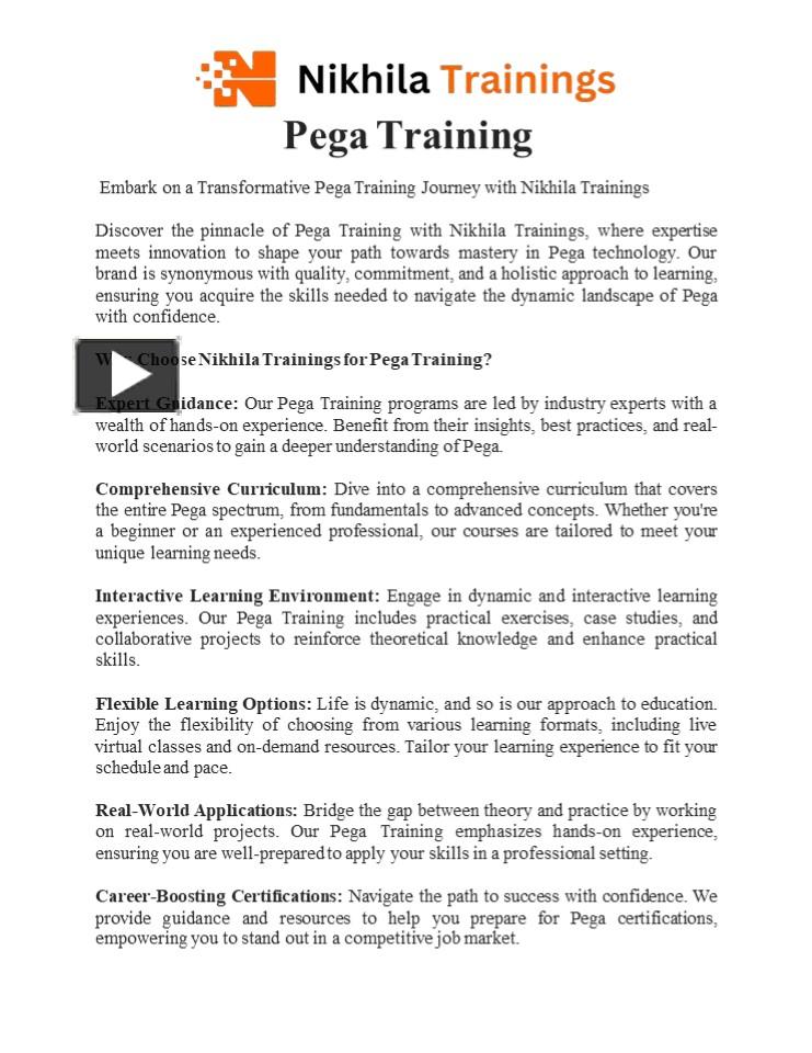 Pega Training presentation | free to download