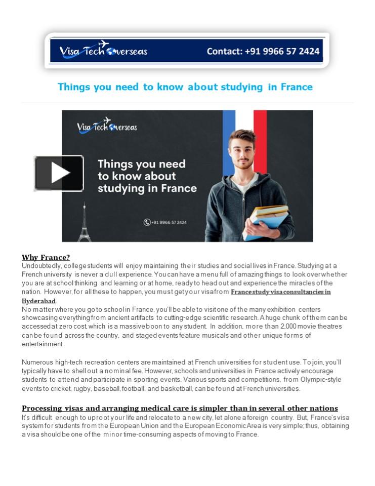 PPT – Things you need to know about studying in France PowerPoint ...